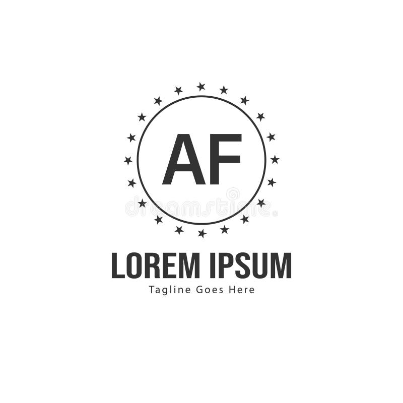 AF Letter Logo Design. Creative Modern AF Letters Icon Illustration ...