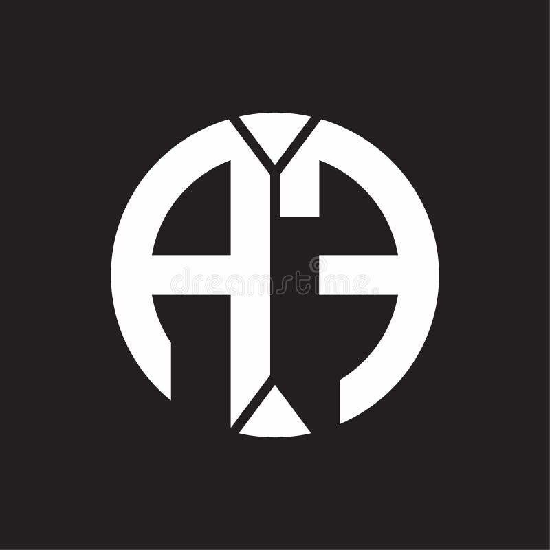 AF Logo Monogram with Piece Circle Ribbon Style Stock Illustration ...
