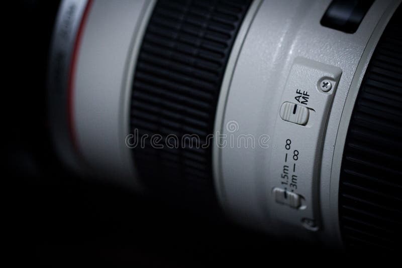 AF/MF Switch of Telephoto Lens Editorial Stock Photo - Image of shutter ...