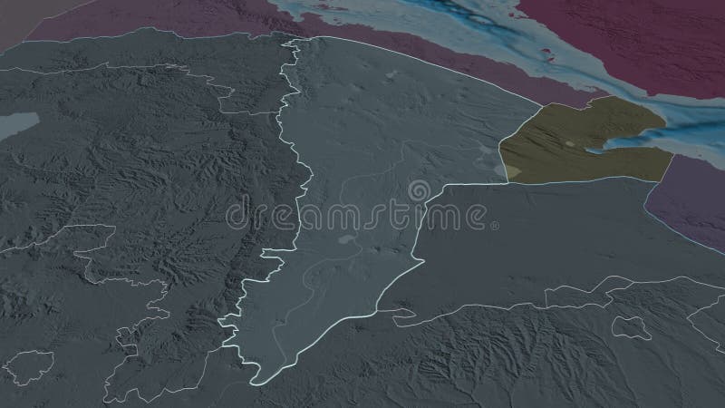 Afar, Ethiopia - Outlined. Administrative Stock Illustration ...