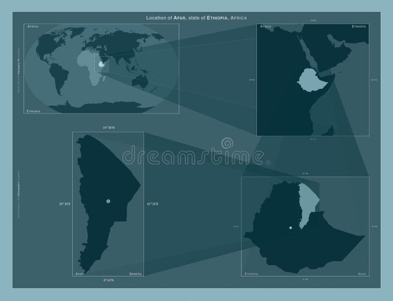 Afar, Ethiopia. Described Location Diagram Stock Illustration ...