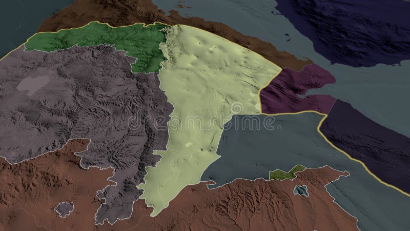 Afar, Ethiopia - Highlighted. Administrative Stock Illustration ...