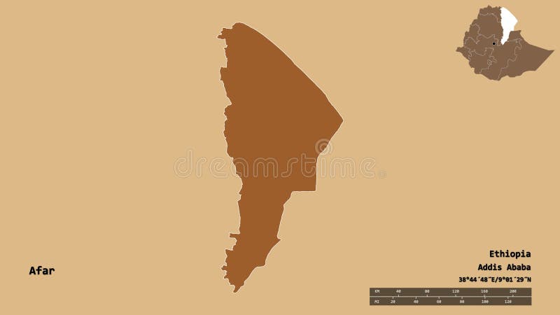 Afar, State of Ethiopia, Zoomed. Pattern Stock Illustration ...