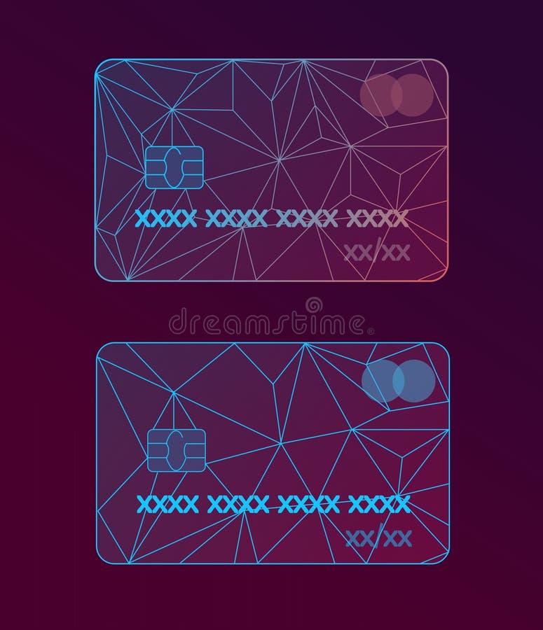 Vectorpictogrammen En Borden Met Bankkaarten. Geldkaart Bankrekening ...