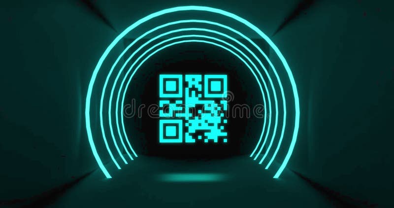 Afbeelding Van Flikkerende Witte Qr - Code Stock Illustratie ...
