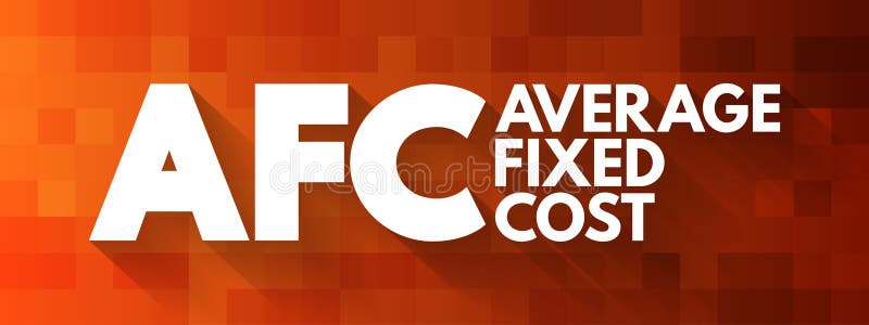 AFC - Average Fixed Cost Acronym, Business Concept Background Stock ...