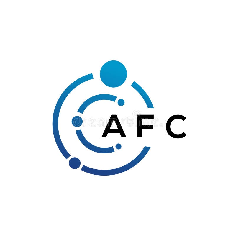 AFC Letter Logo Design on Black Background. AFC Creative Initials ...