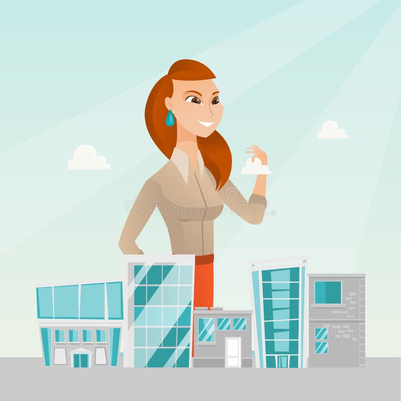 Afdelingschef Die Stadsmodel Voorstellen Vector Illustratie ...