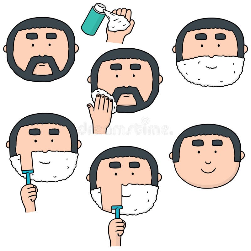 Cómo Afeitar Pasos Del Hombre Ilustración del Vector - Ilustración de ...