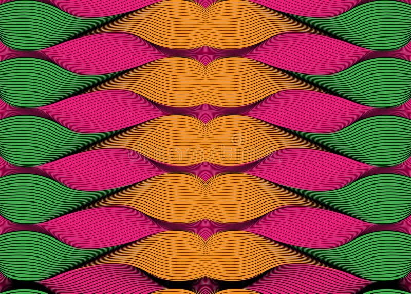 Tribal wave pattern stock vector. Illustration of artistic - 13439010