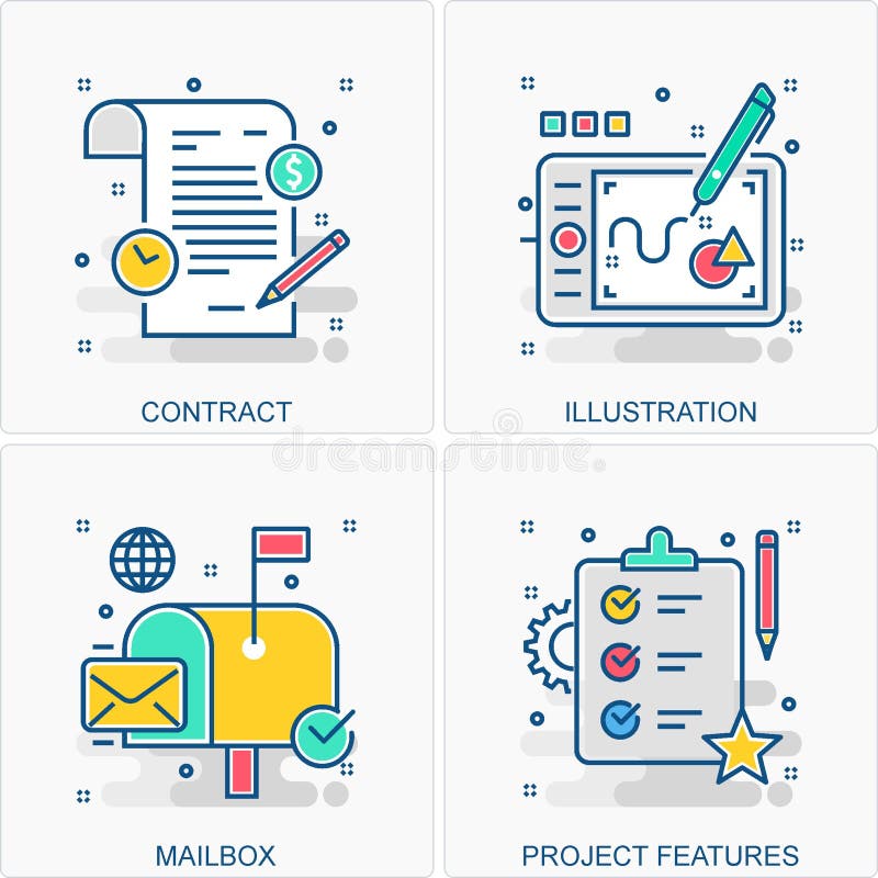 Aff?rssymbols- Och Begreppsillustrationer Vektor Illustrationer ...