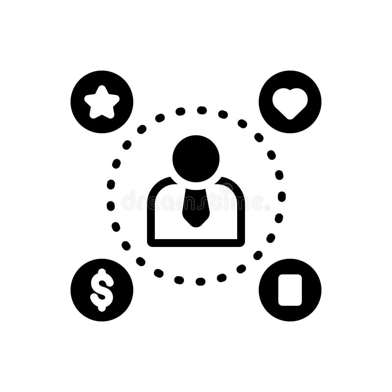 Black Solid Icon for Affectation, Sham and Pretense Stock Illustration ...