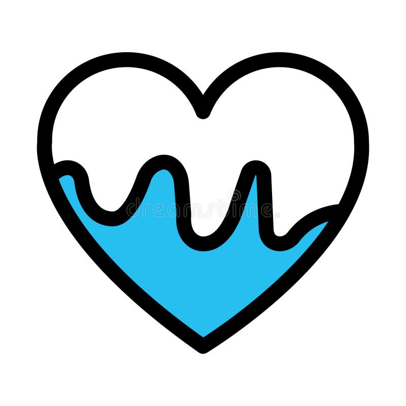 Affection, Heart Fill Vector Icon Which Can Easily Modify or Edit Stock ...