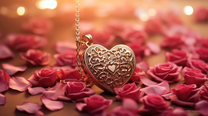 Affection Romantic Heart Background Stock Illustration - Illustration ...