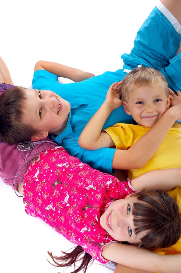 Affectionate children stock photo. Image of lounging, child - 3721584