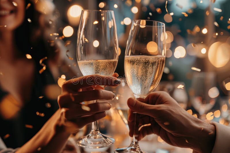 Affectionate Couple Celebrating Special Occasion Together Stock ...