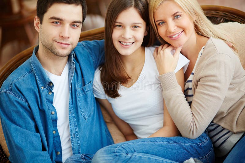 Affectionate family stock image. Image of people, children - 58242621