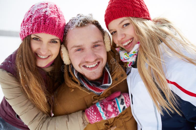 Affectionate friends stock photo. Image of hugging, portrait - 35367462