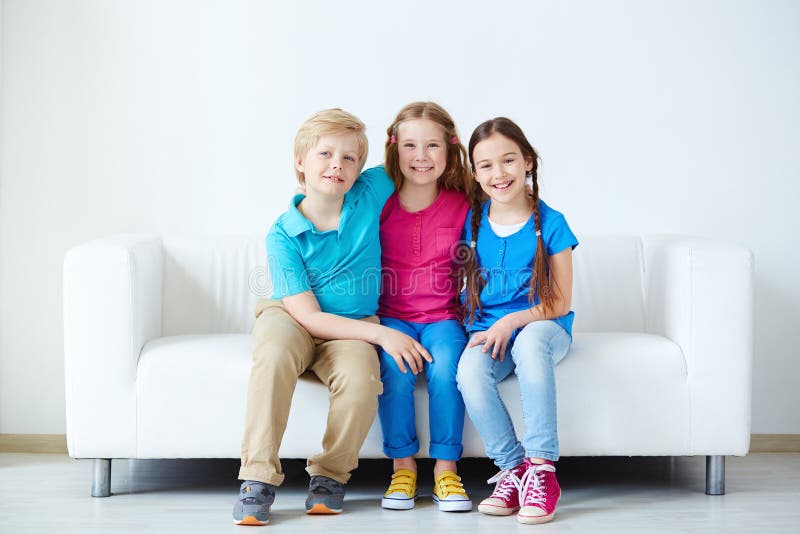 Affectionate kids stock image. Image of male, expression - 57560591