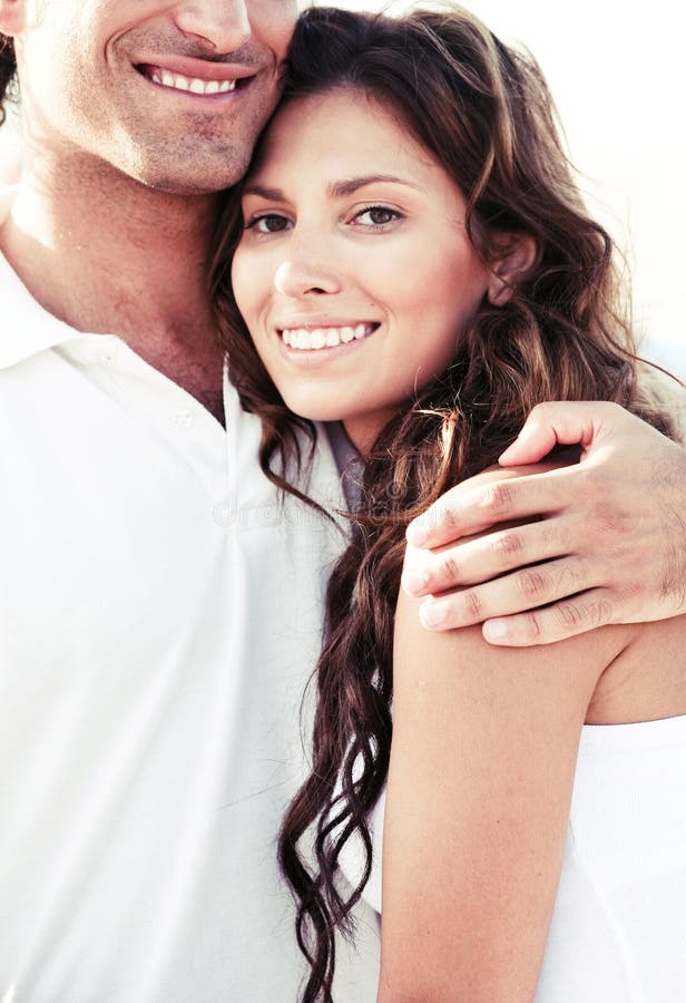 Affectionate man kissing stock image. Image of attractive - 10810561