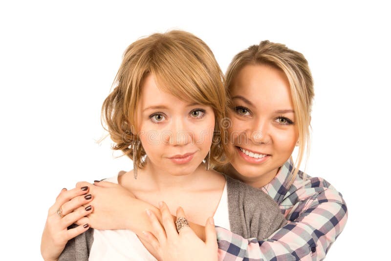 Affectionate woman friends stock image. Image of confident - 28039089