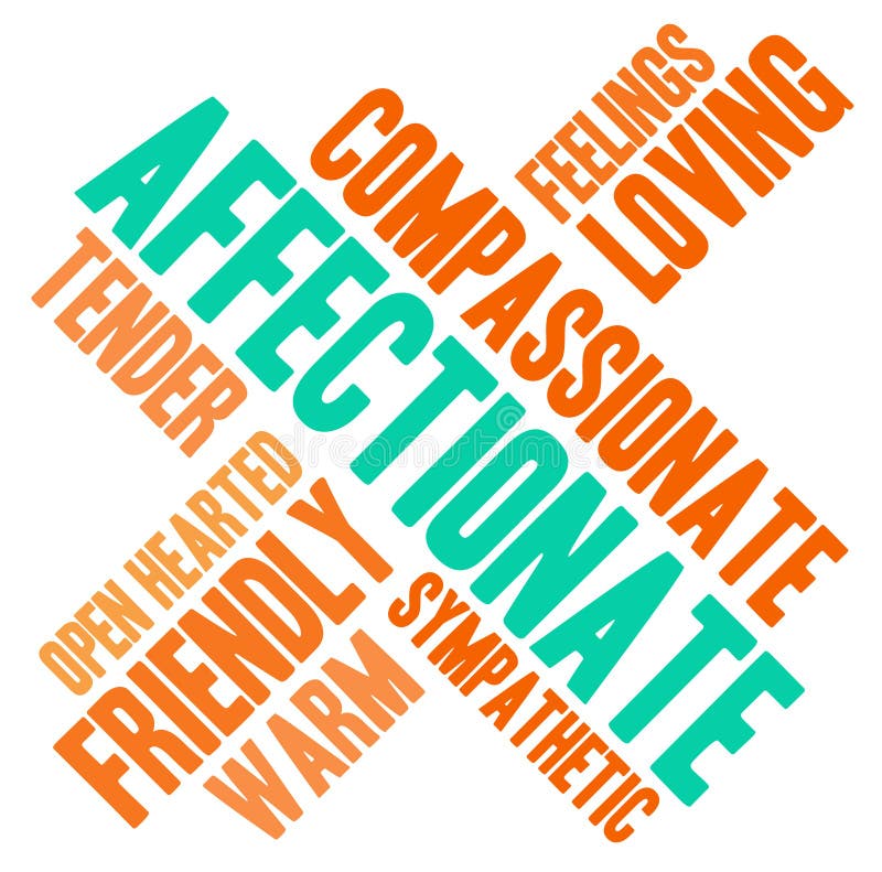 Affectionate Word Cloud stock vector. Illustration of affectionate ...