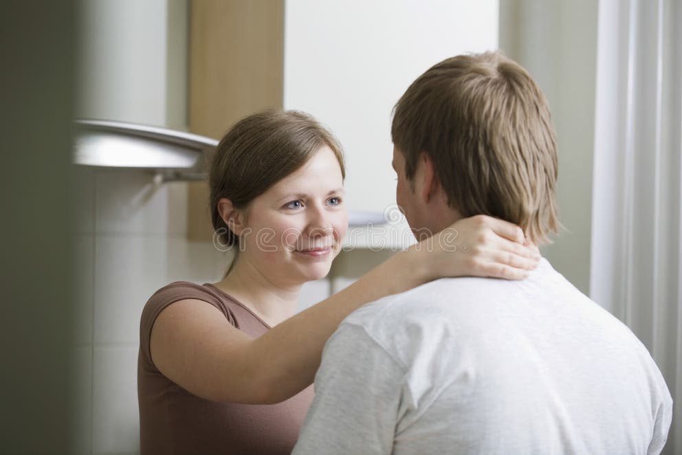 Affectionate Young Couple stock photo. Image of hugging - 33894928
