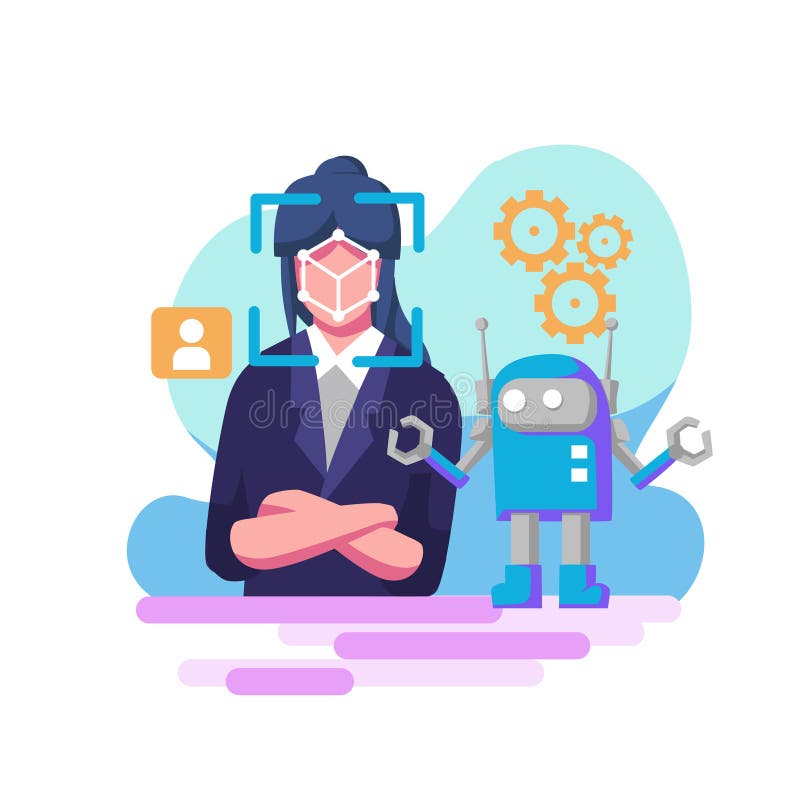 Affective Computing Flat Style Illustration Vector Design Stock Vector ...