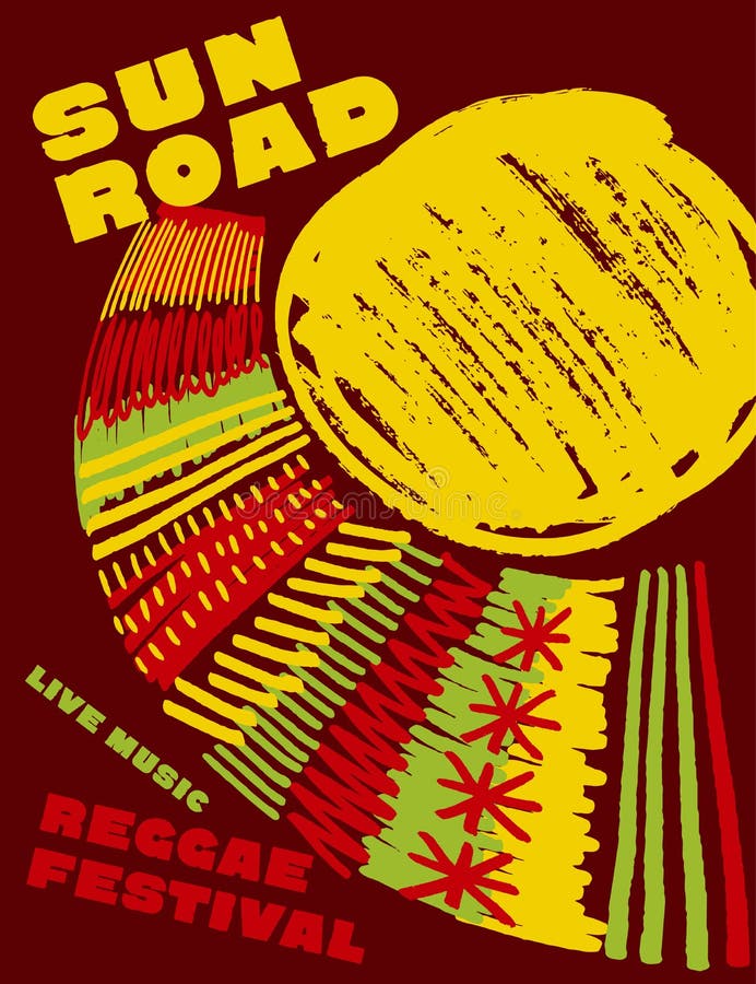 Affiche Classique De Concept De Couleur De Musique De Reggae ...