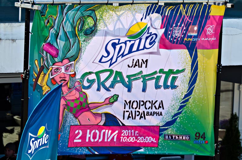 Affiche Du Bourrage De Graffiti De Sprite Photo éditorial - Image du ...