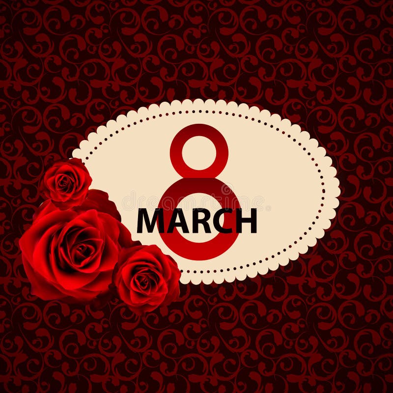 Affiche Illustration De Vecteur De Carte Du 8 Mars Illustration de ...