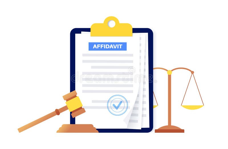 Affidavit Statement Document Stock Vector - Illustration of justice ...