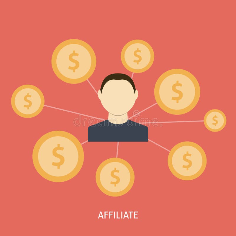 Affiliate Icon Flat stock vector. Illustration of flat - 52510120