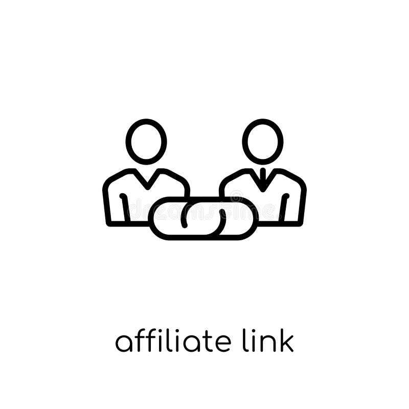 Affiliate Link Icon. Trendy Modern Flat Linear Vector Affiliate Stock ...