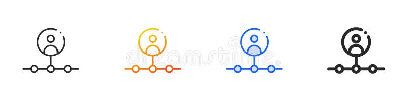 Affiliate Marketing Icon.Thin Linear, Gradient, Blue Stroke and Bold ...