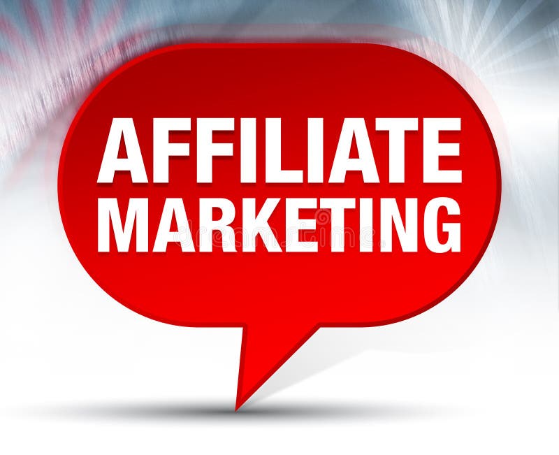 Affiliate Marketing Red Bubble Background Stock Illustration ...