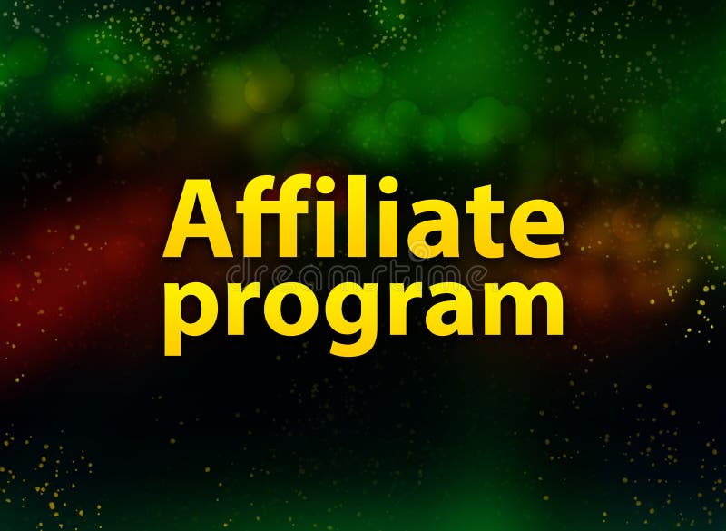 Affiliate Program Abstract Bokeh Dark Background Stock Illustration ...