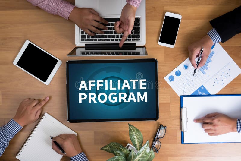 Affiliate Program on Digital Background. Stock Photo - Image of ...