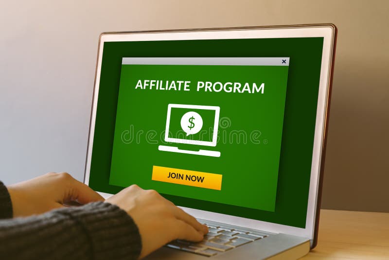 Affiliate Program on Digital Background. Stock Photo - Image of ...