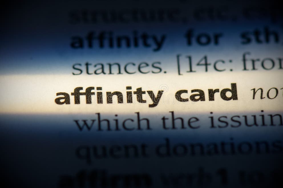Affinity card stock photo. Image of info, vocabulary - 161577906