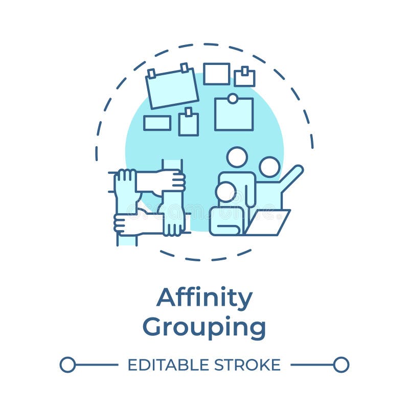 Affinity Grouping Concept Icon Stock Illustration - Illustration of ...