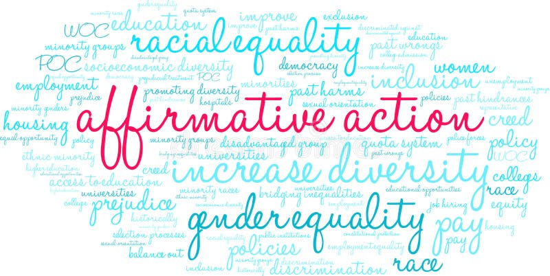 Affirmative Action Word Cloud Stock Illustration - Illustration of ...