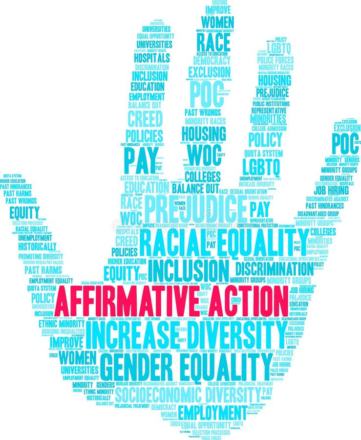 Affirmative Action Word Cloud Stock Vector - Illustration of gender ...