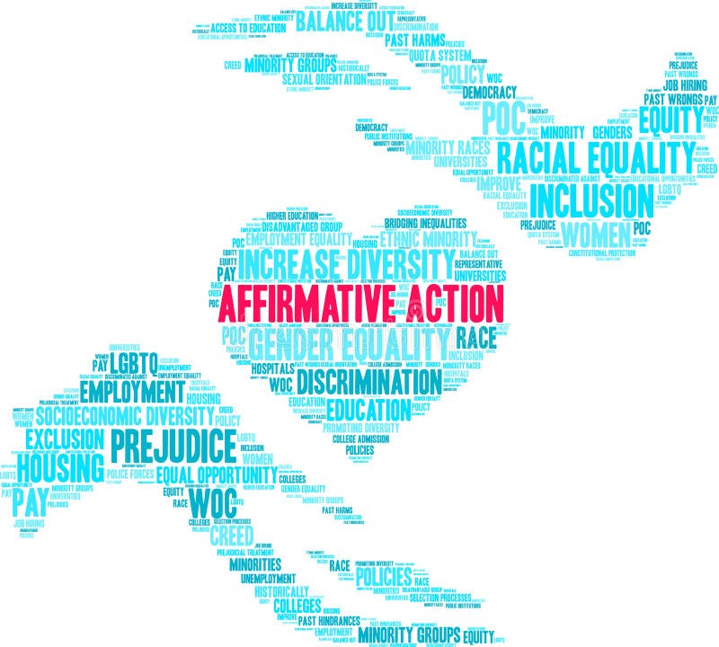 Affirmative Action Word Cloud Stock Vector - Illustration of college ...