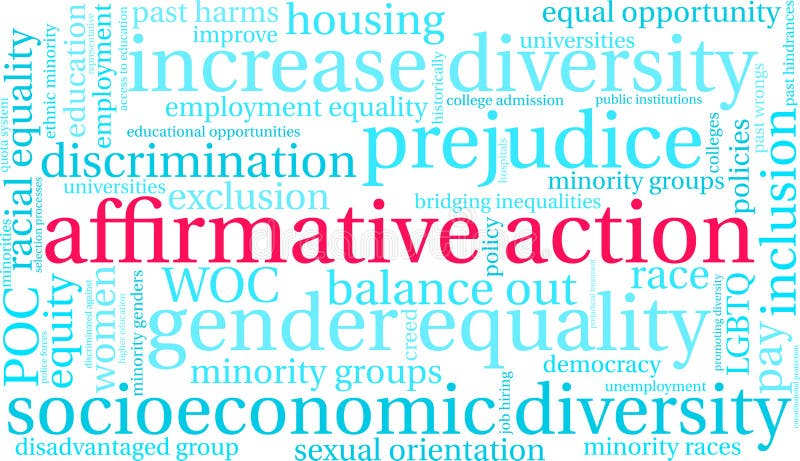 Affirmative Action Word Cloud Stock Vector - Illustration of democracy ...