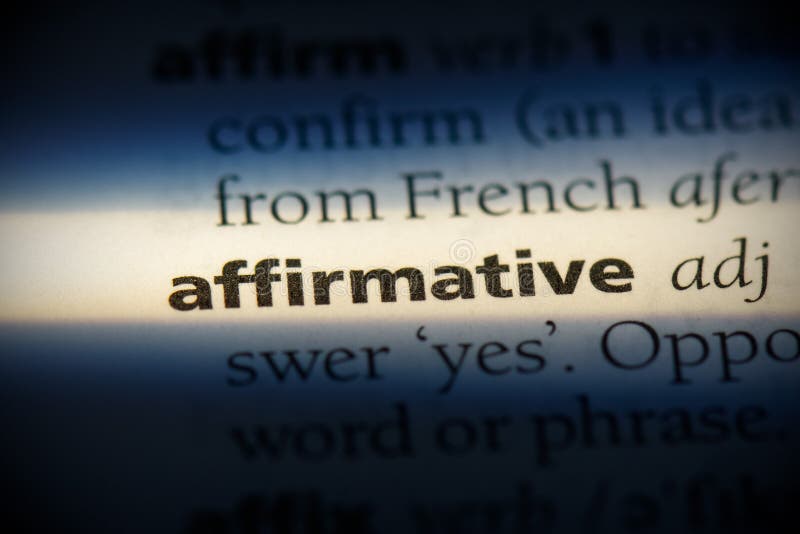 Affirmative stock image. Image of minimal, concept, english - 161578041