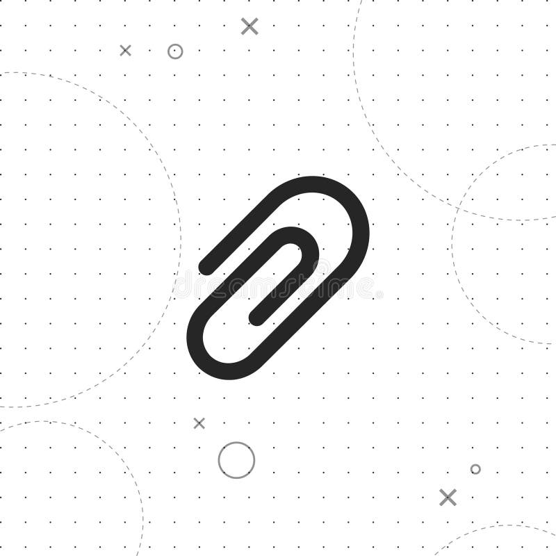 Paperclip Vector Icons. Office Stationery Symbols. Black and White ...