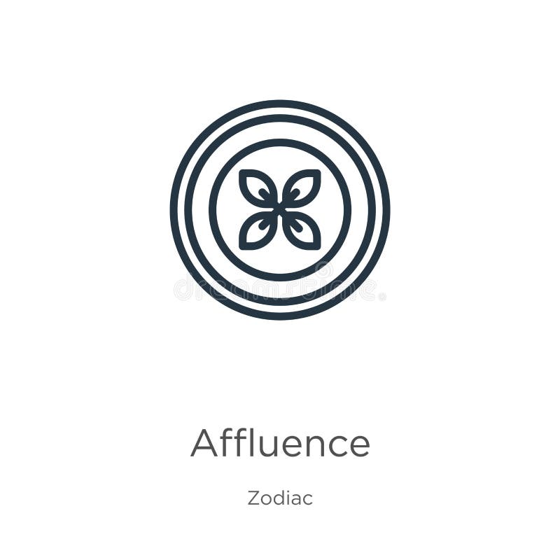 Outline Affluence Vector Icon. Isolated Black Simple Line Element ...