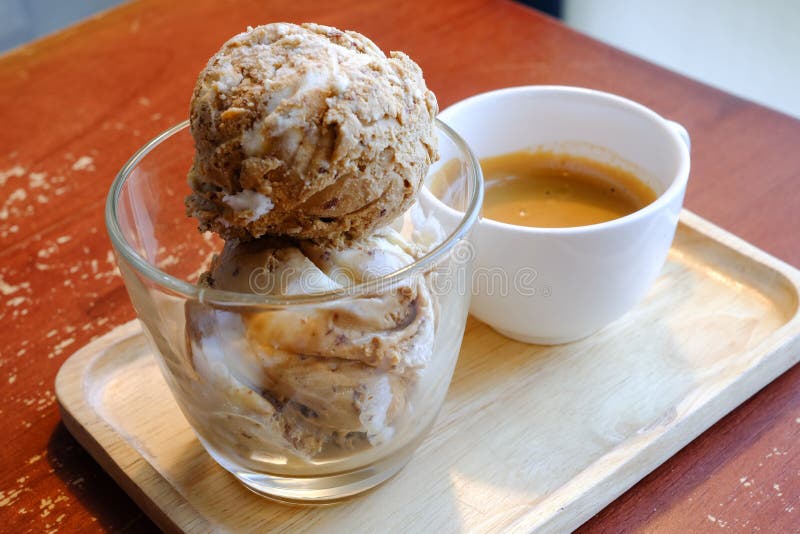 Affogato with Ice Cream stock photo. Image of food, dessert - 229542784