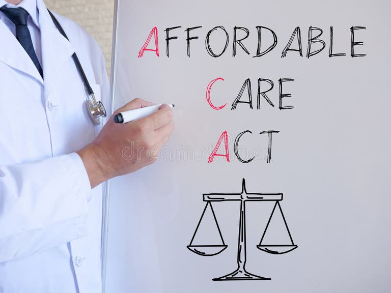 Affordable Care Act ACA is Shown Using the Text Stock Photo - Image of ...